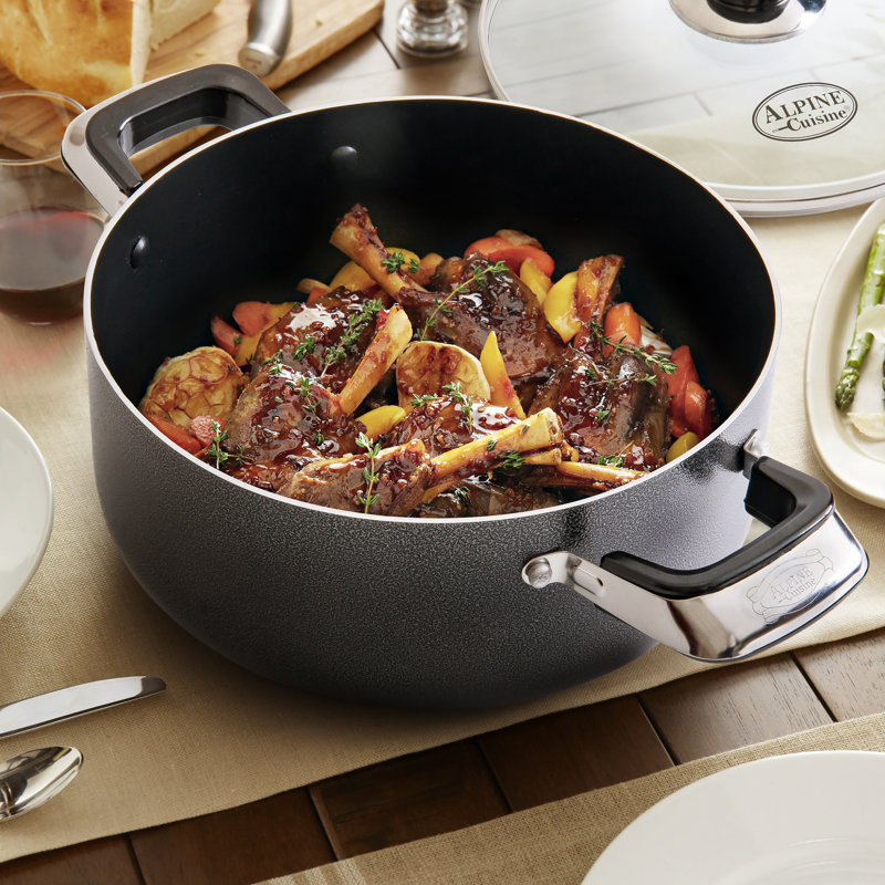 Alpine Cuisine 10 Qt Non Stick Aluminum Round Dutch Oven And Reviews